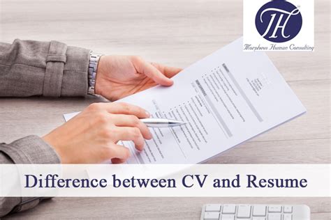 Find Out The Difference Between A CV And A Resume