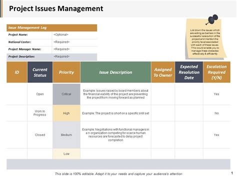 Project Issues Management Ppt PowerPoint Presentation File Pictures