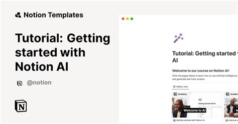 Tutorial: Getting started with Notion AI 2025 Template | Notion Marketplace