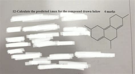 Solved Calculate the predicted λmax for the compound Chegg