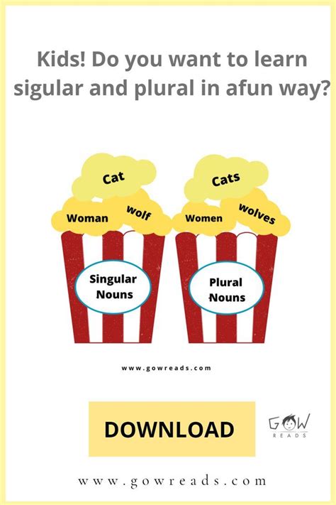 Do You Want To Learn Singular Plural Nouns In A Fun Way Singular And