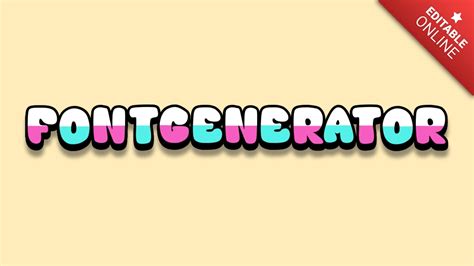 Fontgenerator | Groovy Color Font | Text Effect Generator