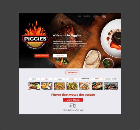 Entry 53 By Sunagoktuna For Homepage And Food Menu Page Wireframe
