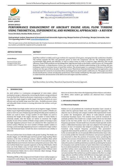 Pdf Performance Enhancement Of Aircraft Engine Axial Flow Turbine