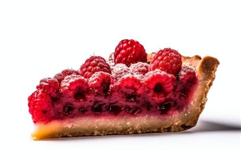 Premium Ai Image Piece Of Delicious Raspberry Pie