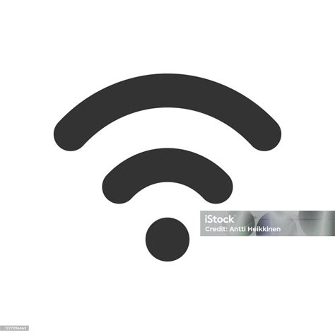 wifi 아이콘 와이파이 기호 무선 인터넷 연결 표지판입니다 심플한 플랫 쉐이프 로고 흰색 배경에 고립 된 검은 실루엣 벡터