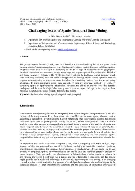 11 challenging issues of spatio temporal data mining pdf