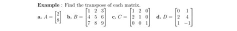 amsmath align an enumerated list with matrices tex latex stack