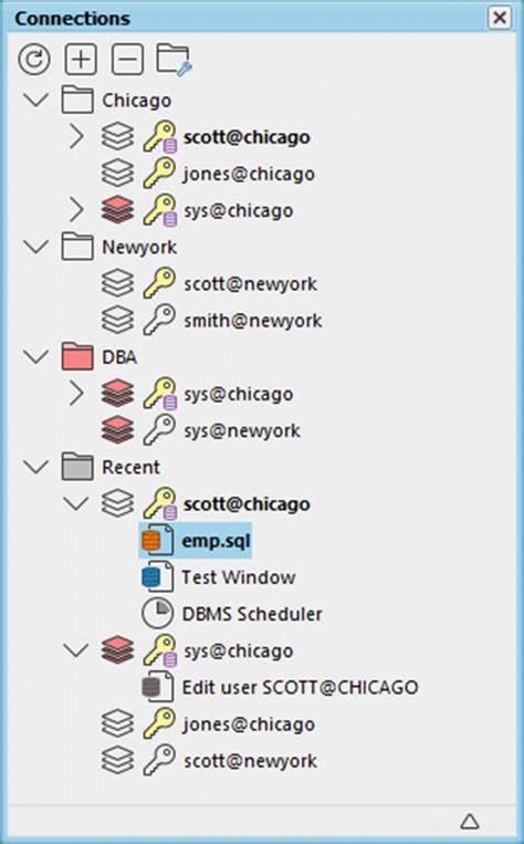 Plsql Developer亮点功能介绍：连接列表 Plsql Developer中文网站