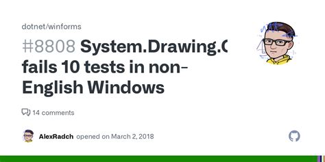 Systemdrawingcommontests Fails 10 Tests In Non English Windows