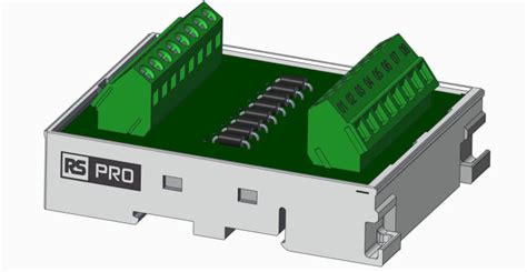 RS PRO RS PRO 8 Contact Female Interface Module Screw Terminal Connector DIN Rail Mount 0
