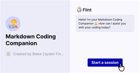 Markdown Coding Companion Flint