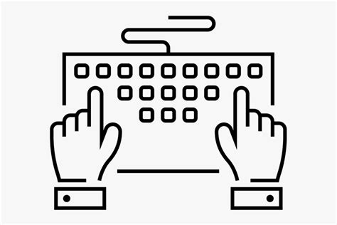 Hands Typing On Keyboard Icon Icon Typing On A Keyboard Icon Free Transparent Clipart