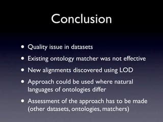 Ontology Alignment Using Linked Data Ppt