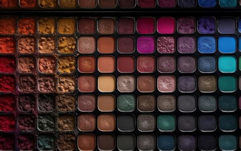 Premium Ai Image Colorful Eyeshadow Palette For Makeup As Background