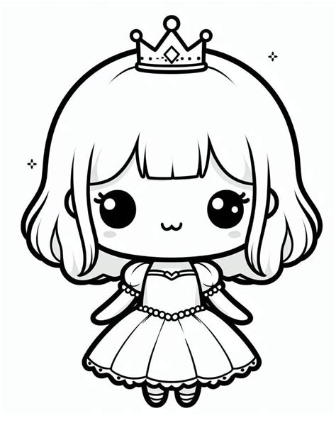 Tô Màu Công Chúa Chibi Tranh Tô Màu Cho Bé