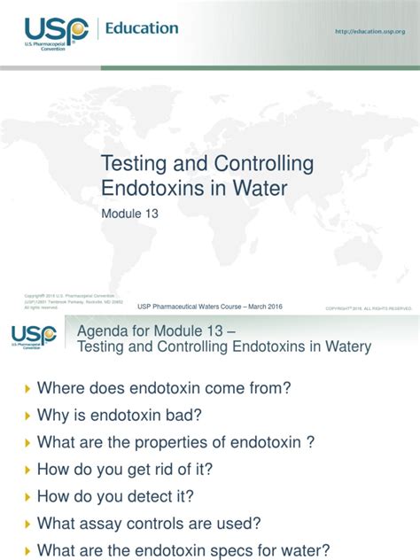 13 Testing And Controlling Endotoxins In Water 030416 Newtemplate Pdf