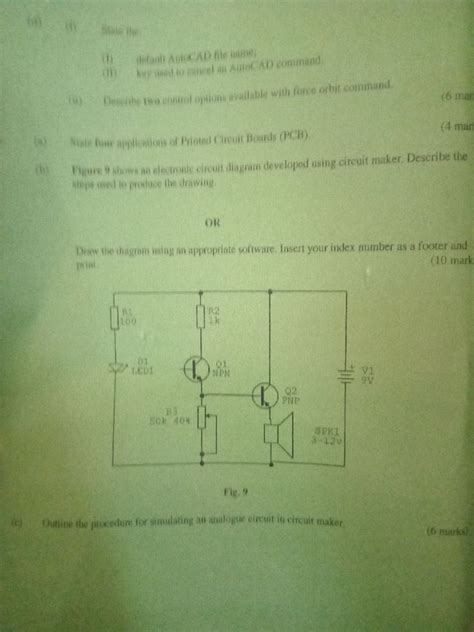 Figure 9 Shows An Electronic Circuit Diagram Developed Using Circuit Make