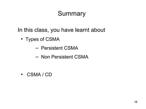 csma ppt computer networking computing