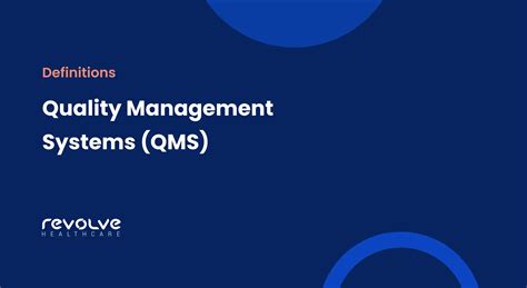 Definition What Is QMS Software Development Processs