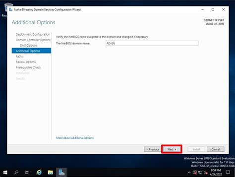 Windows Server 2019：active Directory Server Construction Adds Installation Domain Controller