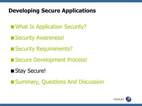 ppt owasp education project developing secure applications
