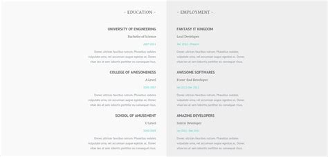 Html5 Resume Template Free Luxury Privado Premium Responsive Resume Html5 Template Shooters