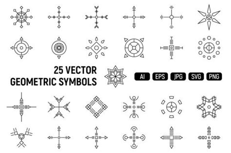 25 Abstract Geometric Symmetric Shapes Graphic By Avk Graphics · Creative Fabrica 25 Abstract Geometric Symmetric Shapes Graphic By Avk Graphics · Creative Fabrica