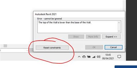solved urgent top constraint is invalid for the level autodesk