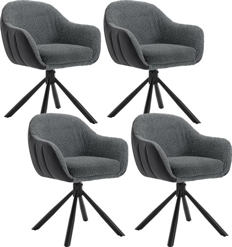 Lestarain Chaise De Salle à Manger Pivotante Chaise Scandinave Chaise