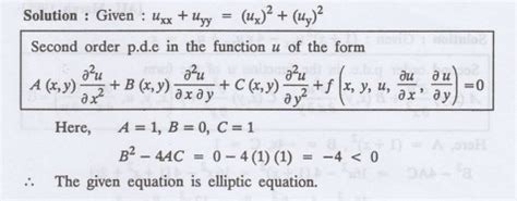 Classification Of Partial Differential Equations Examples