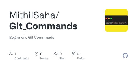 GitHub MithilSaha Git Commands Beginner S Git Commnads