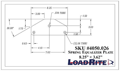Spring Equalizer Plate 825 × 362 Load Rite Trailers