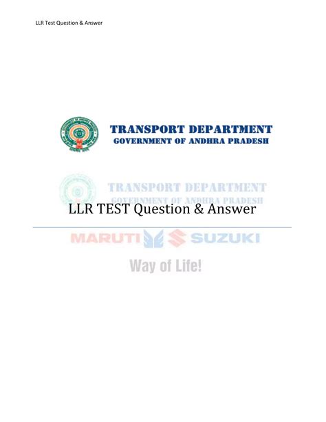 Llr Test English Totalquestions Pdf Auto Safety Automotive