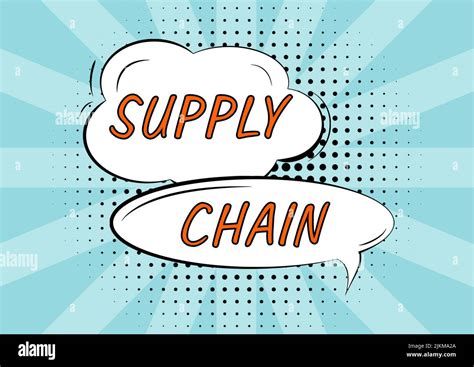 Conceptual Display Supply Chain Business Idea System Of Organization And Processes From