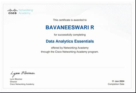 Dataanalytics Cisco Learning Bavani Eswari