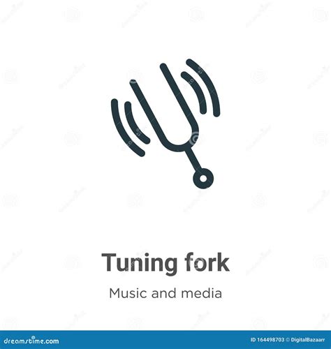 Tuning Fork Vector Icon On White Background Flat Vector Tuning Fork Icon Symbol Sign From