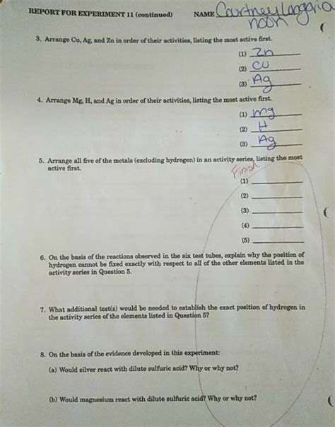 Solved Sectiondate Report For Experiment 11 Nstructor