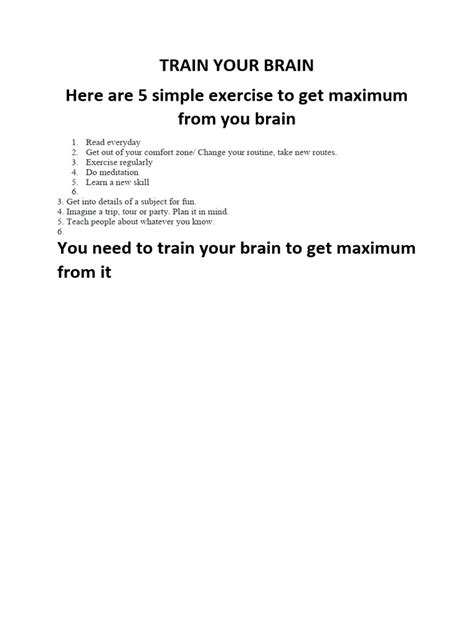 Train Your Brain Pdf