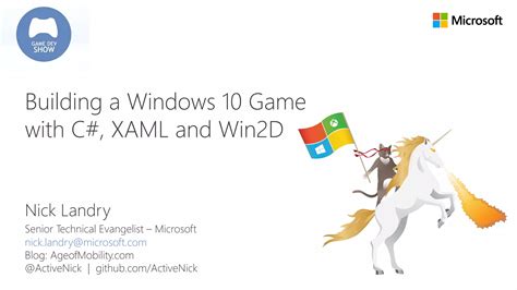 building a windows 10 game with c xaml and win2d ppt