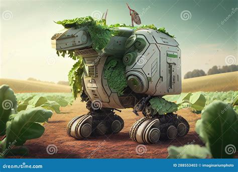 Agriculture Robotic And Autonomous Car Working In Smart Farm Future 5g Technology With Smart