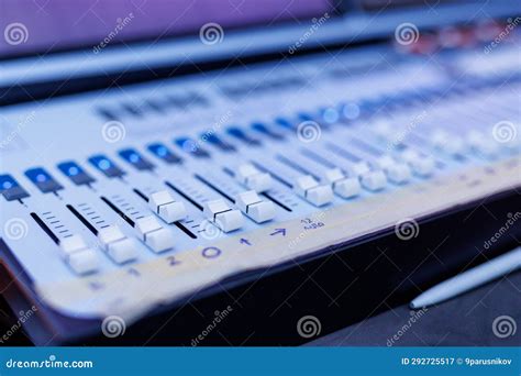 Audio Management Console Mixer At The Event Party Stock Image Image