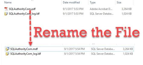 Sql Server How To Rename Extention Of Mdf File A Simple Tutorial