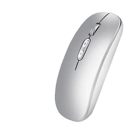 Mouse Inalámbrico Ergonómico Recargable Plata Promart