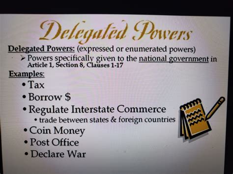 Delegated Powers Examples