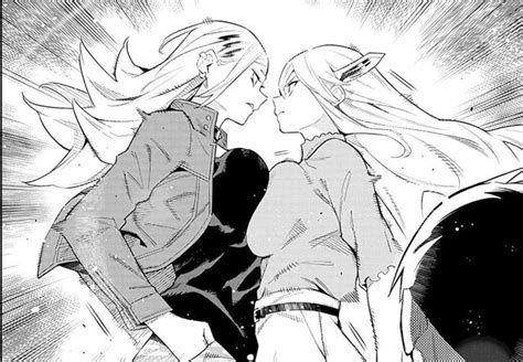 Competitive Anime Girls Pressing Chests Together With Example R