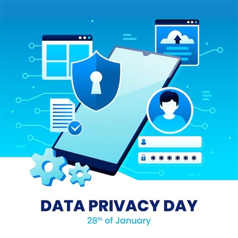 Premium Vector Gradient Illustration For Data Privacy Day