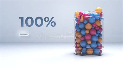 Progress Bar Concept 0 To 100 Percent Stock Video Video Of Indicator