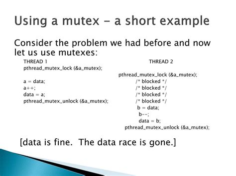 PPT Synchronizing Threads With Mutexes PowerPoint Presentation Free Download ID