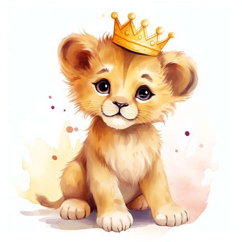 Lindo Bebé Rey León Clipart Png De Alta Calidad Sublimación De León Decoración De Guardería